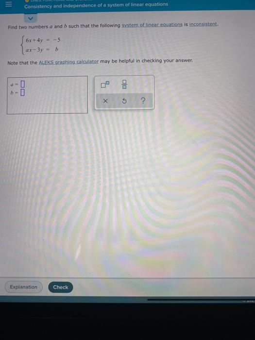 Solved Consistency and independence of a system of linear | Chegg.com