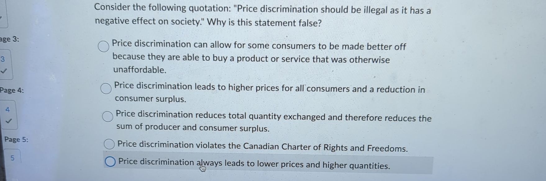 Solved Consider the following quotation: "Price | Chegg.com