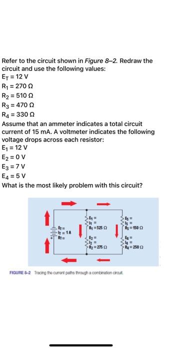Solved Refer to the circuit shown in Figure 8-2. Redraw the | Chegg.com