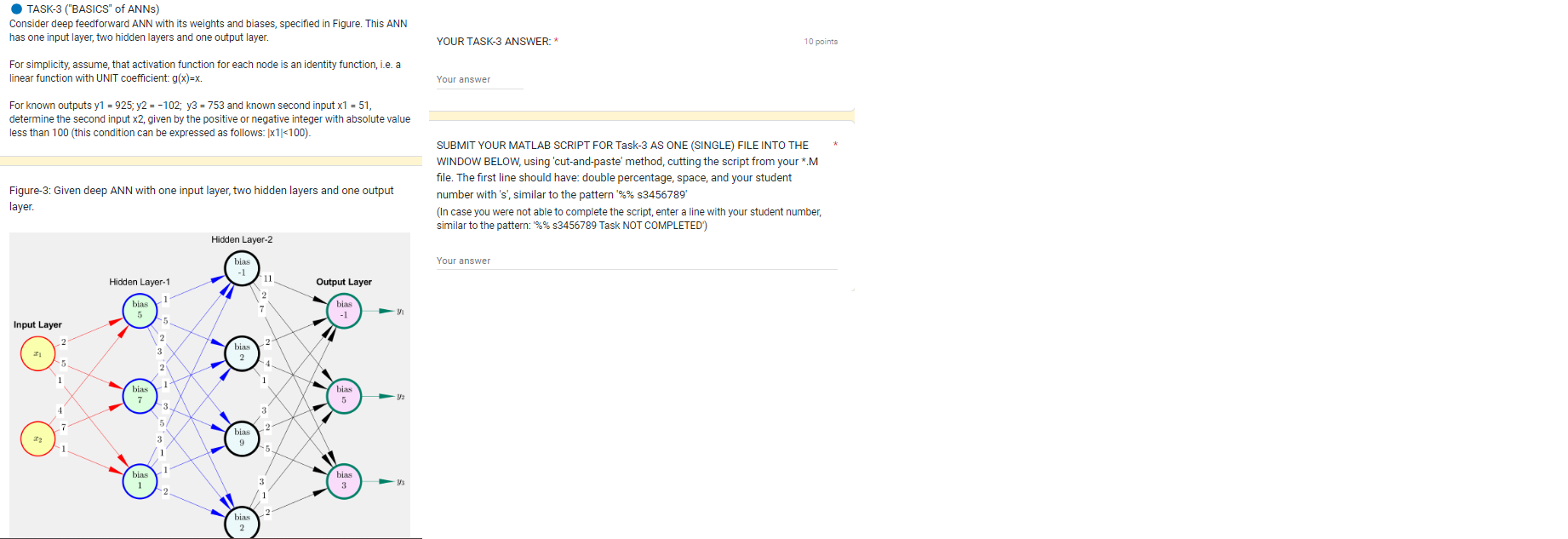 Solved TASK-3 ("BASICS" ﻿of ANNs)Consider deep feedforward | Chegg.com