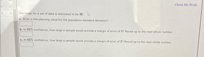 Solved The range for a set of data is estimated to be 36 . | Chegg.com