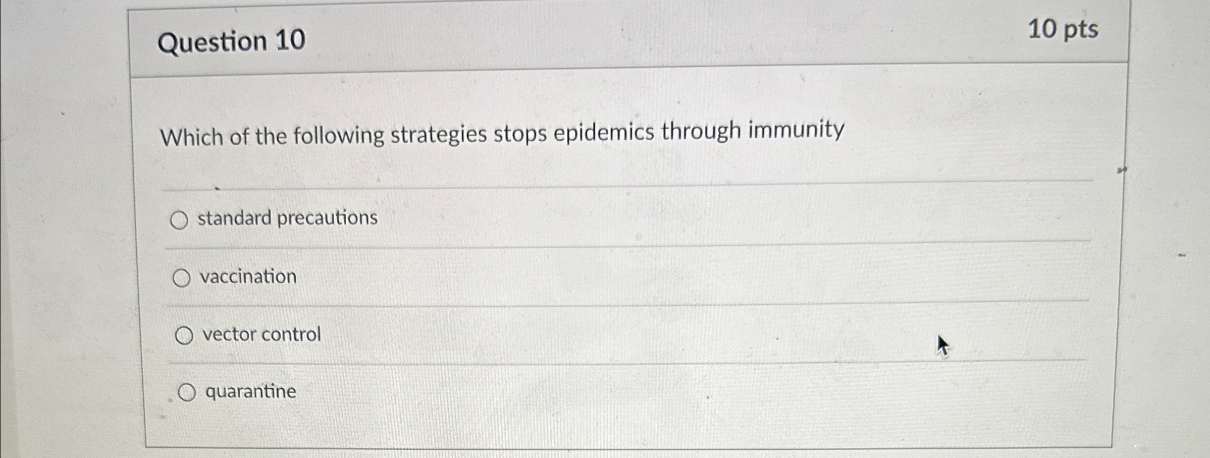 Solved Question 1010 ﻿ptsWhich of the following strategies | Chegg.com