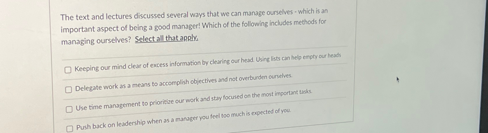 Solved The text and lectures discussed several ways that we | Chegg.com