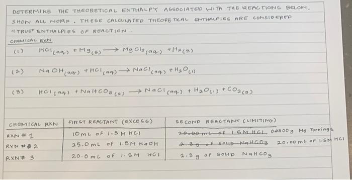 Solved Calorimetry Lab Could You Please Help Me Determine