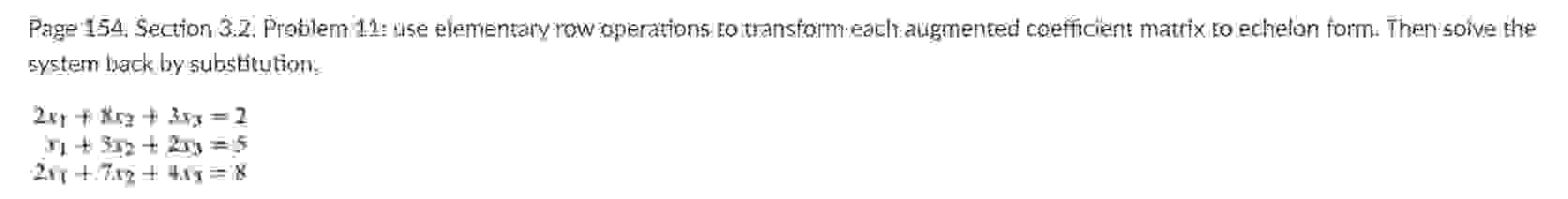 Solved Page 154. ﻿Section 3.2. ﻿Problem 11: use elementary | Chegg.com