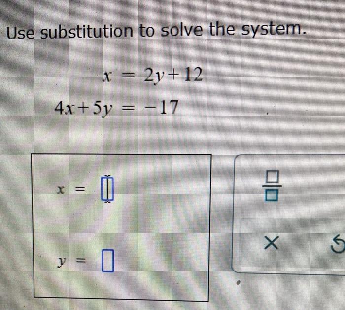 Solved Solve the following system of equations. 6x+7y = 4 6x | Chegg.com
