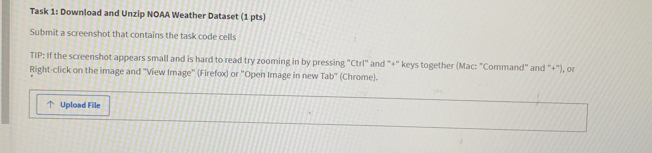 Task 1: Download and Unzip NOAA Weather Dataset (1 | Chegg.com