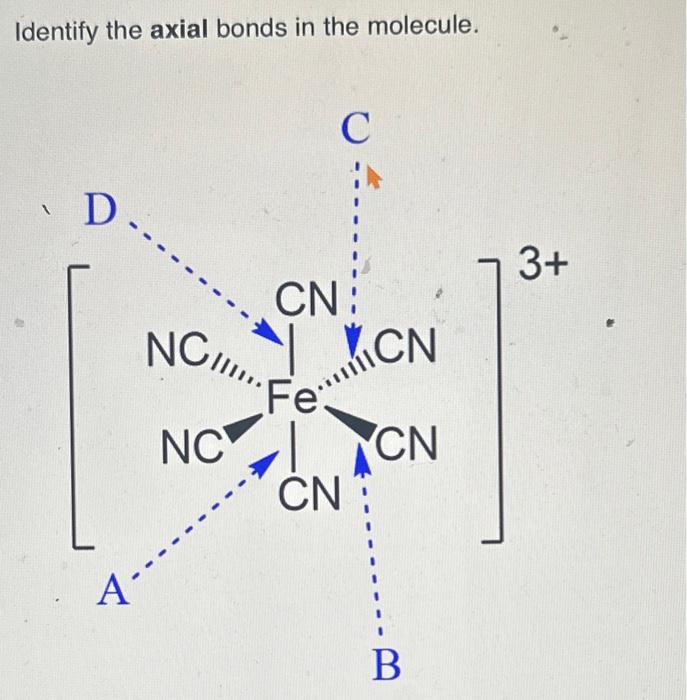 Solved Identify the axial bonds in the molecule. | Chegg.com