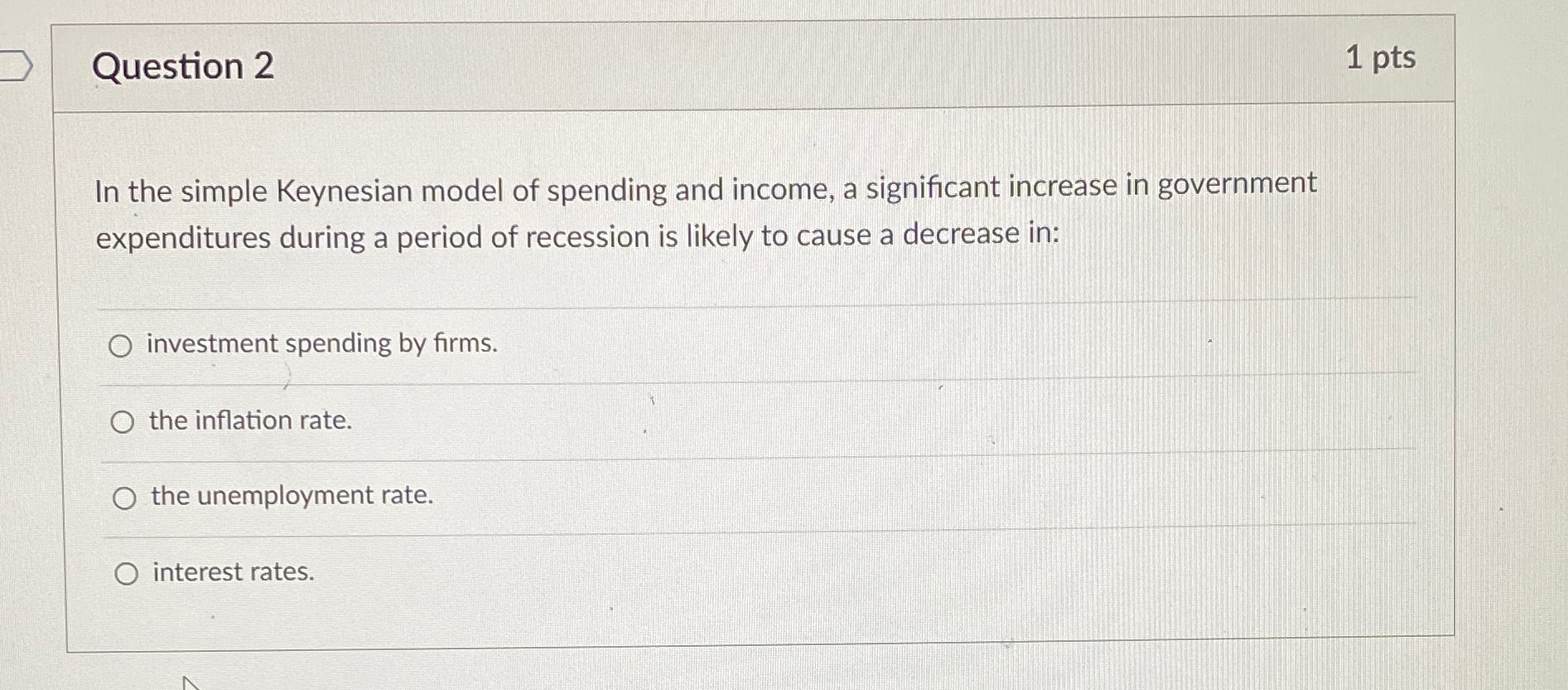 Solved Question 21ptsIn the simple Keynesian model of | Chegg.com