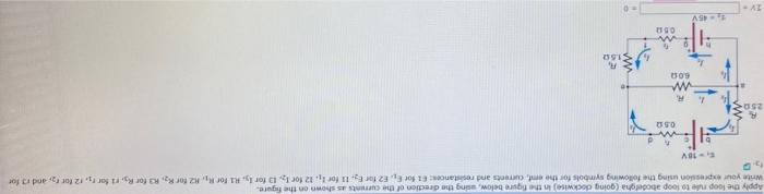 Solved Apply the loop rule to loop abcdefgha (going | Chegg.com