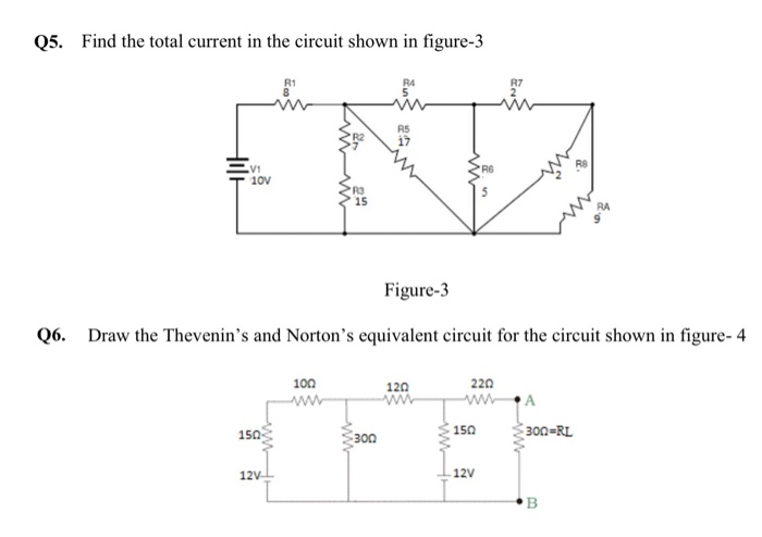 Solved Q5. Find the total current in the circuit shown in | Chegg.com