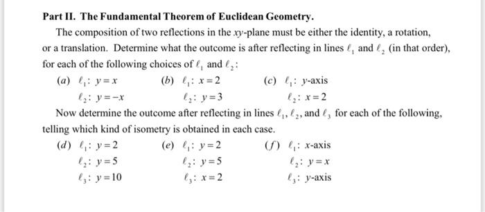 Solved Part I. Equations and Applications of Isometries. # | Chegg.com