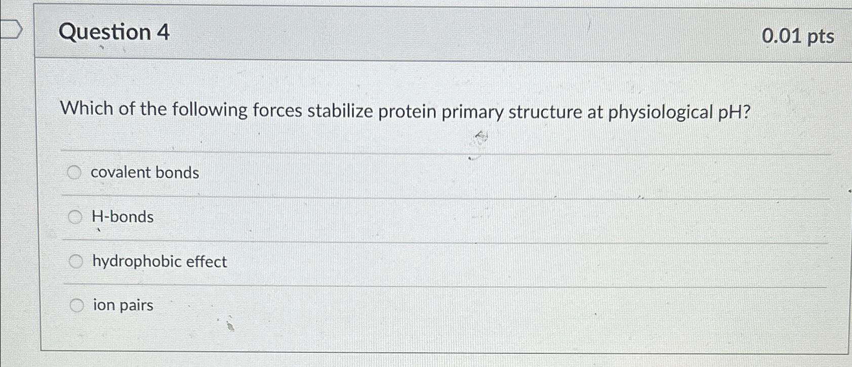 Solved Question 40.01ptsWhich of the following forces | Chegg.com