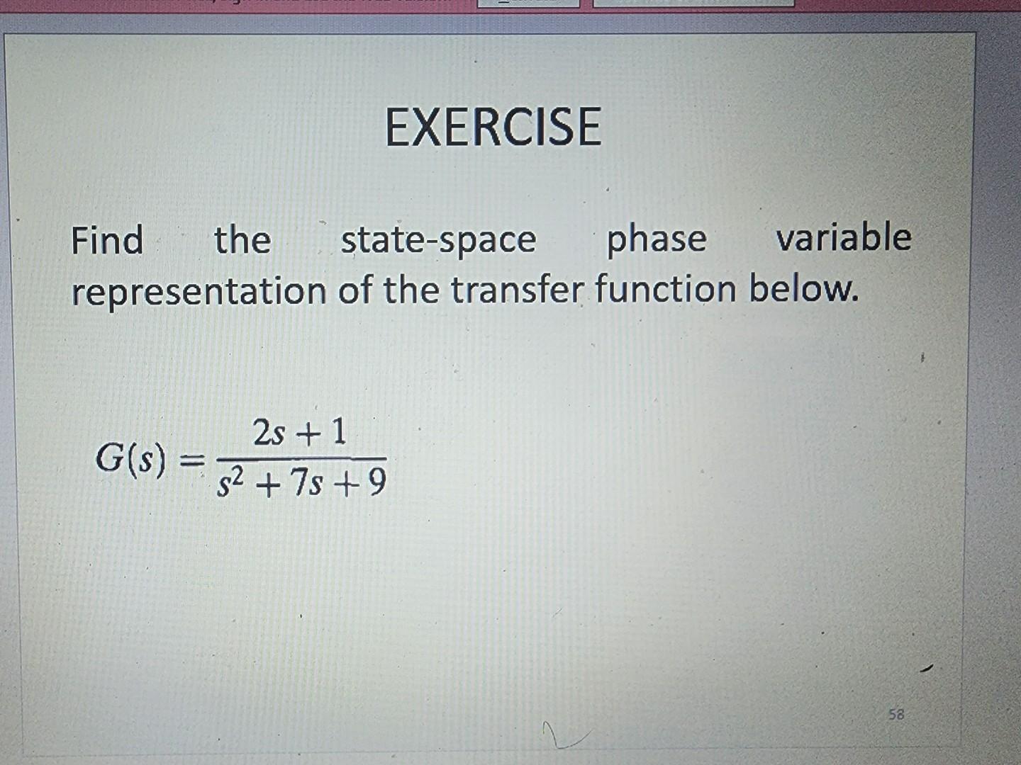 Solved Find the state-space phase variable representation of | Chegg.com