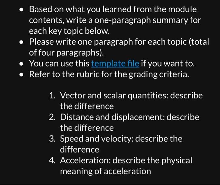Solved Based on what you learned from the module contents, | Chegg.com