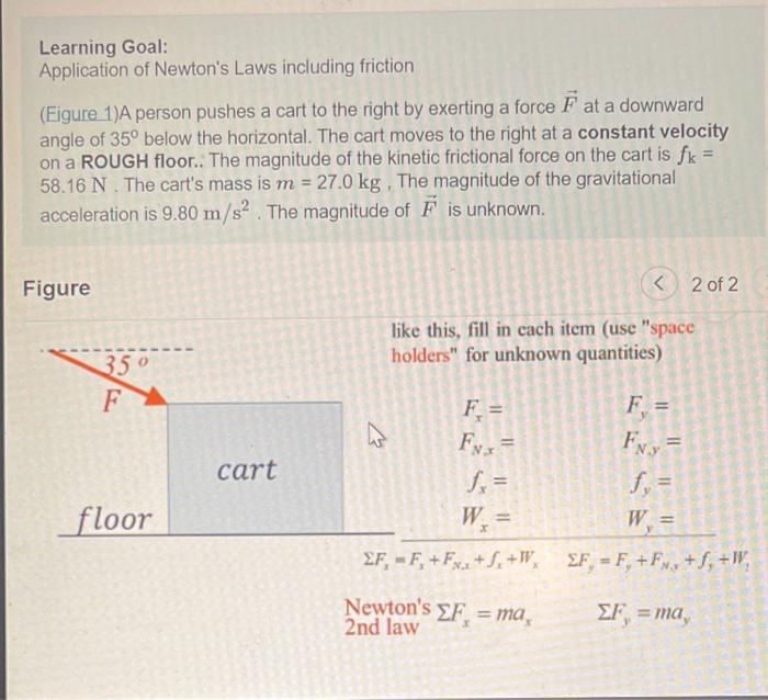 Solved Learning Goal: Application of Newton's Laws including | Chegg.com