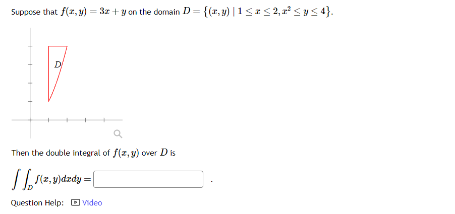 Solved Suppose that f(x,y)=3x+y ﻿on the domain | Chegg.com