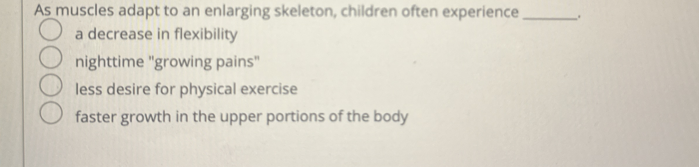 High Quality SOLUTION As muscles adapt to an enlarging skeleton ...