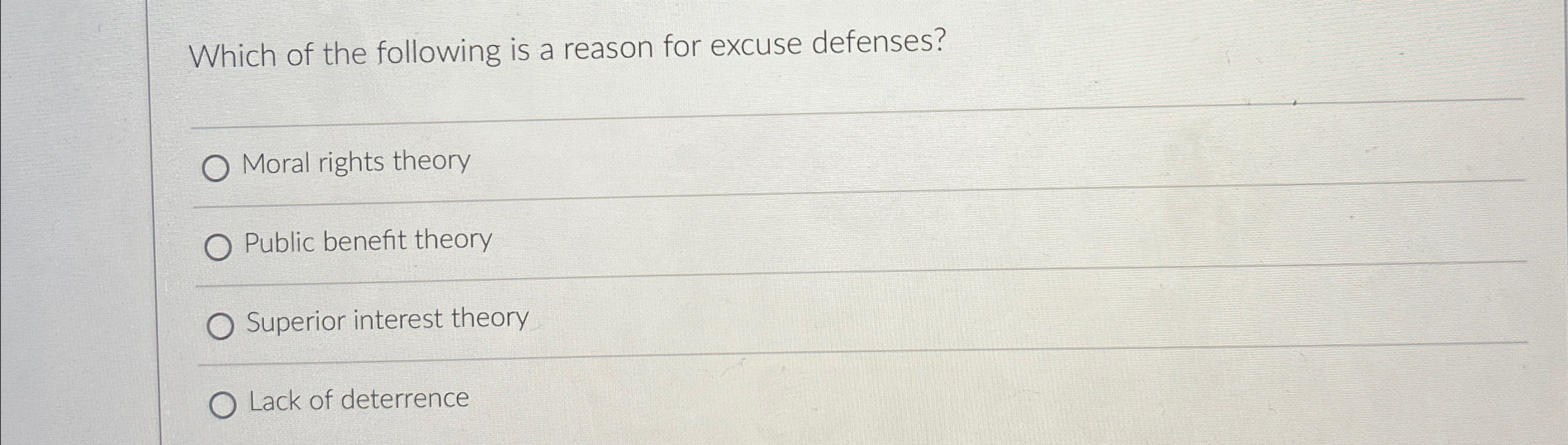 Solved Which of the following is a reason for excuse | Chegg.com