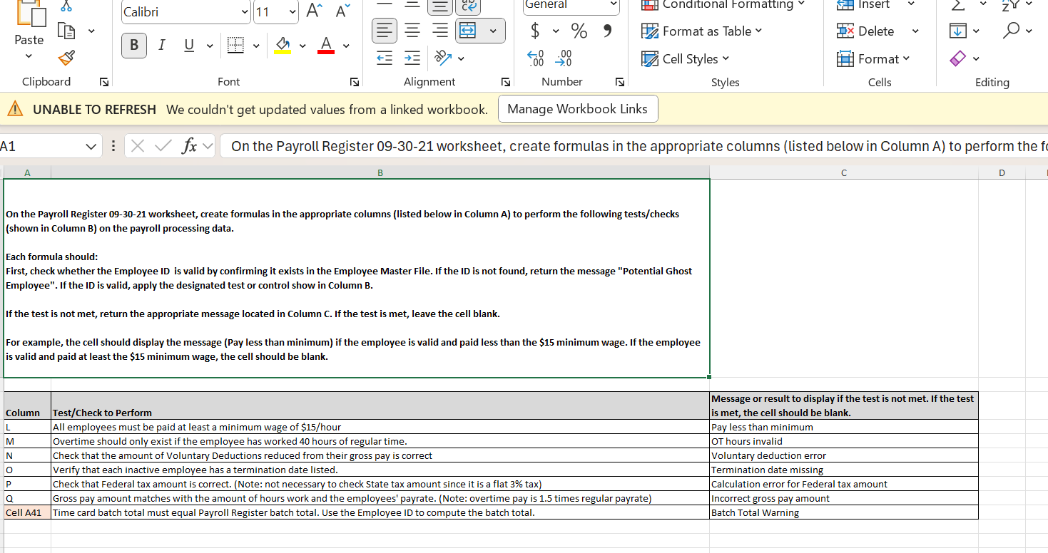Solved On the Payroll Register 09-30-21 ﻿worksheet, create | Chegg.com