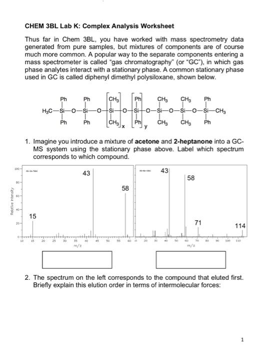 Solved CHEM 3BL Lab K: Complex Analysis Worksheet Thus far | Chegg.com