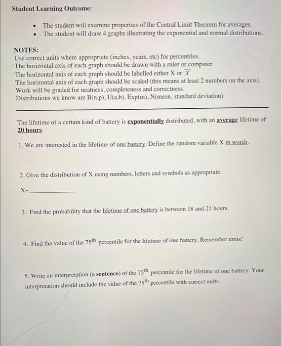 Solved Student Learning Outcome: - The student will examine | Chegg.com