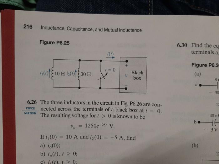 Solved 25 The two parallel inductors in Fig. P6.25 are | Chegg.com