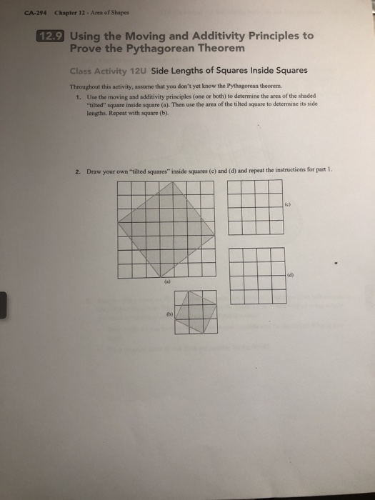 Solved CA-294 Chapter 12 . Area of Shapes 12.9 Using the | Chegg.com