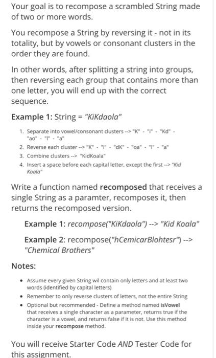 Solved starter code please use this to print the output do | Chegg.com