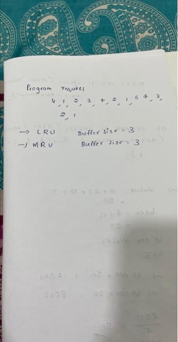 Solved Suppose the program has page requires as | Chegg.com