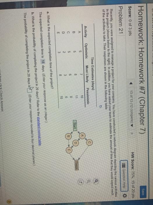 Solved Save Homework: Homework #7 (Chapter 7) HW Score: 75%, | Chegg.com Solved Save Homework: Homework #7 (Chapter 7) HW Score: 75%, | Chegg.com
