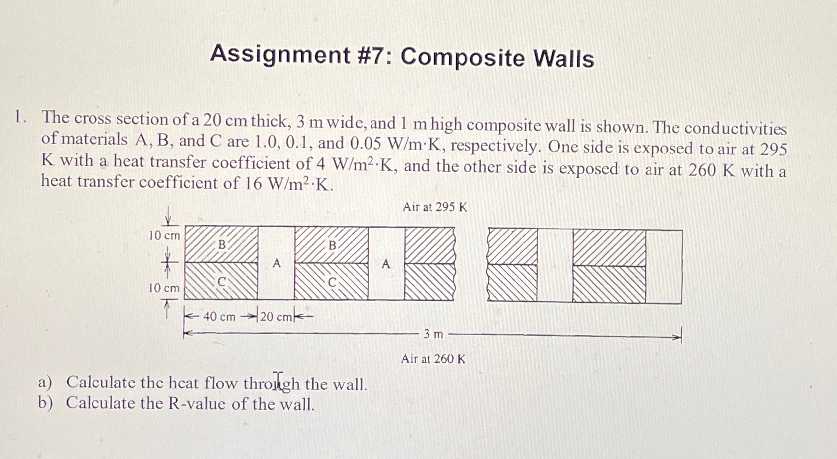Solved Assignment #7: Composite WallsThe cross section of a | Chegg.com
