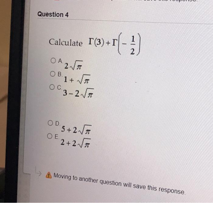 Solved Question 4 Calculate T(3) (3) +r() OARD ОВ it OC 3-2 | Chegg.com