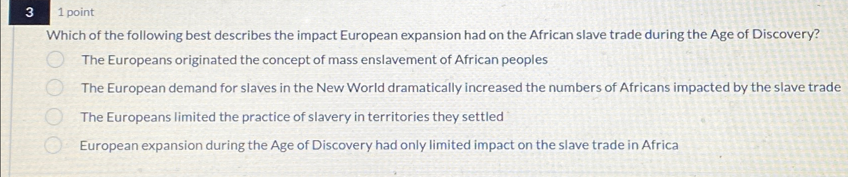 Solved 31 ﻿pointWhich of the following best describes the | Chegg.com