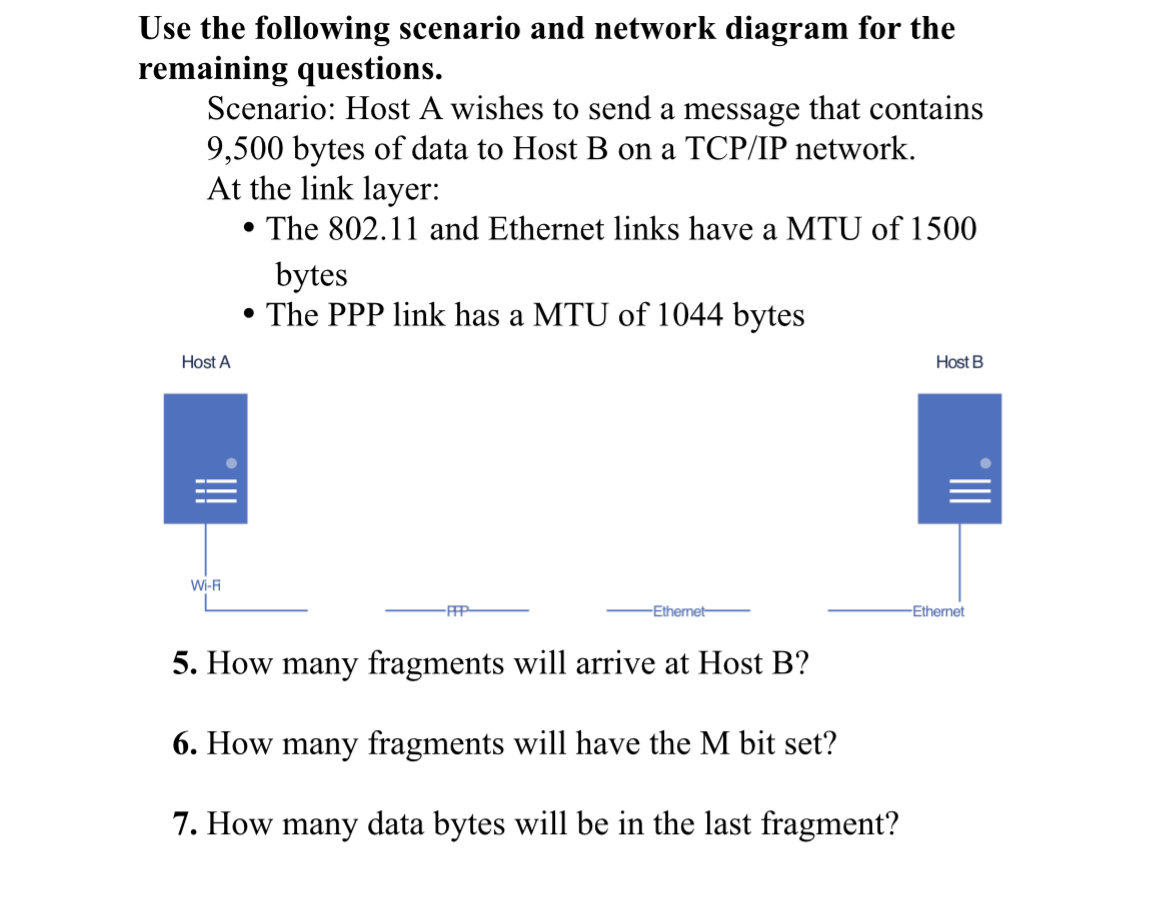 Solved Use the following scenario and network diagram for | Chegg.com