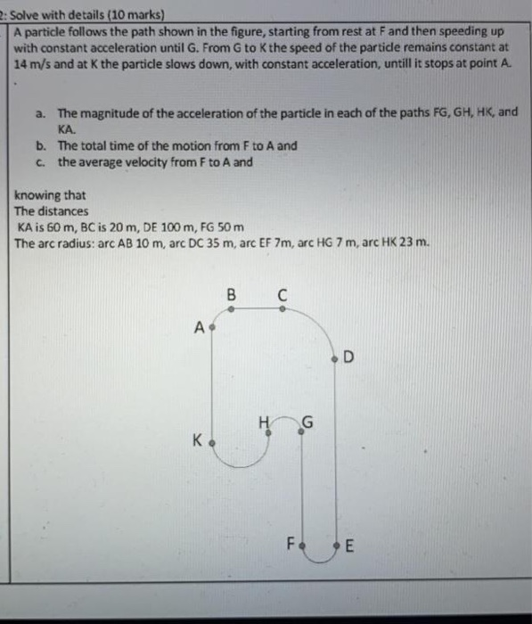 Solved 2: Solve with details (10 marks) A particle follows | Chegg.com