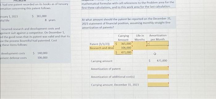 Solved Function: SUM; Formula: Multiply, Divide, Subtract; | Chegg.com