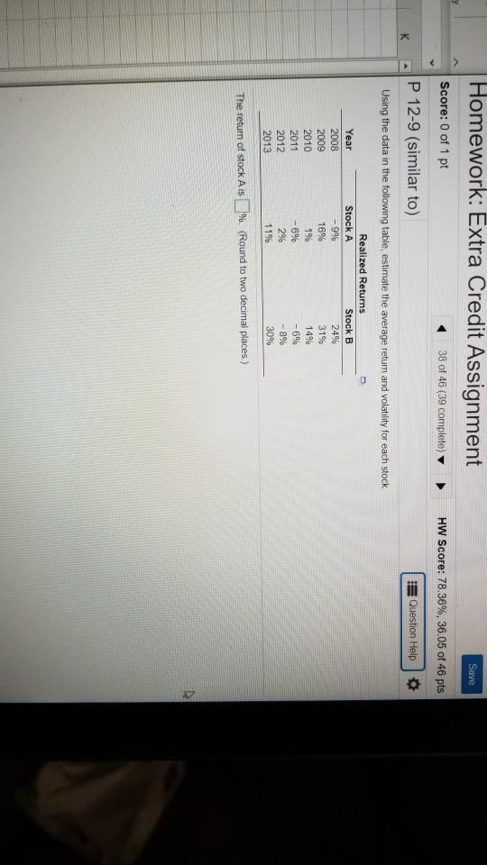 Solved Homework: Extra Credit Assignment Save Score: 0 of 1 | Chegg.com