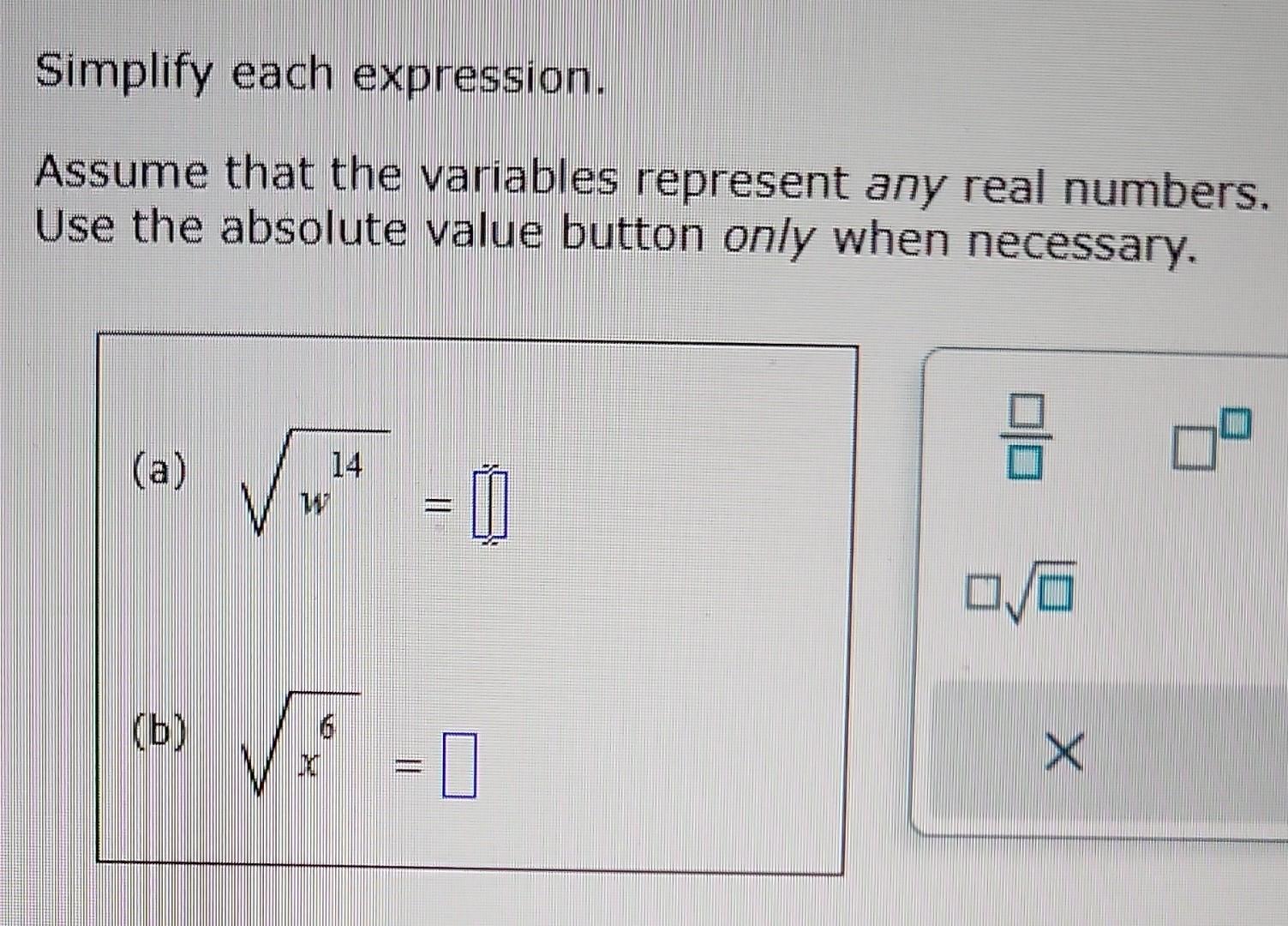 Solved Assume that the variables represent any real numbers. | Chegg.com