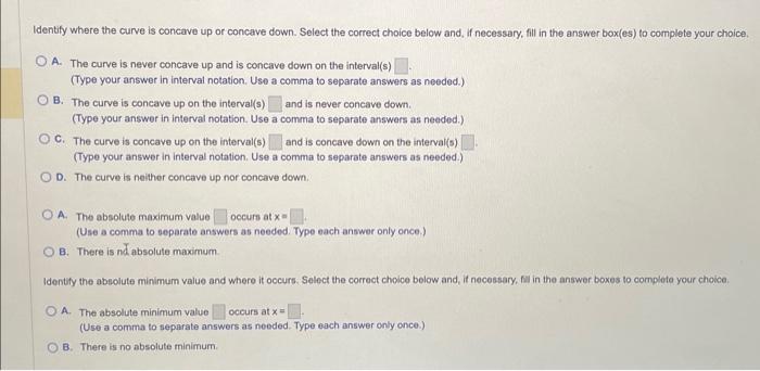 Solved Identify any local maxima. Select the correct choice | Chegg.com