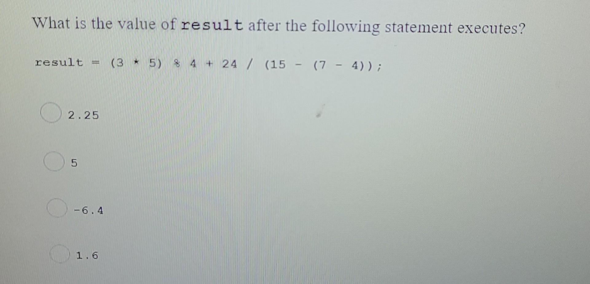 Solved What is the value of x after the following code | Chegg.com