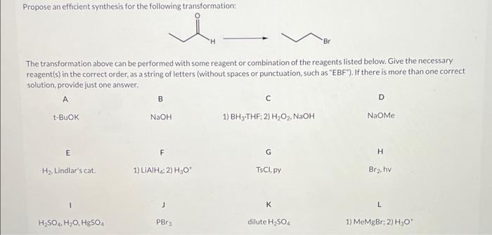 Solved Propose an efficient synthesis for the following | Chegg.com