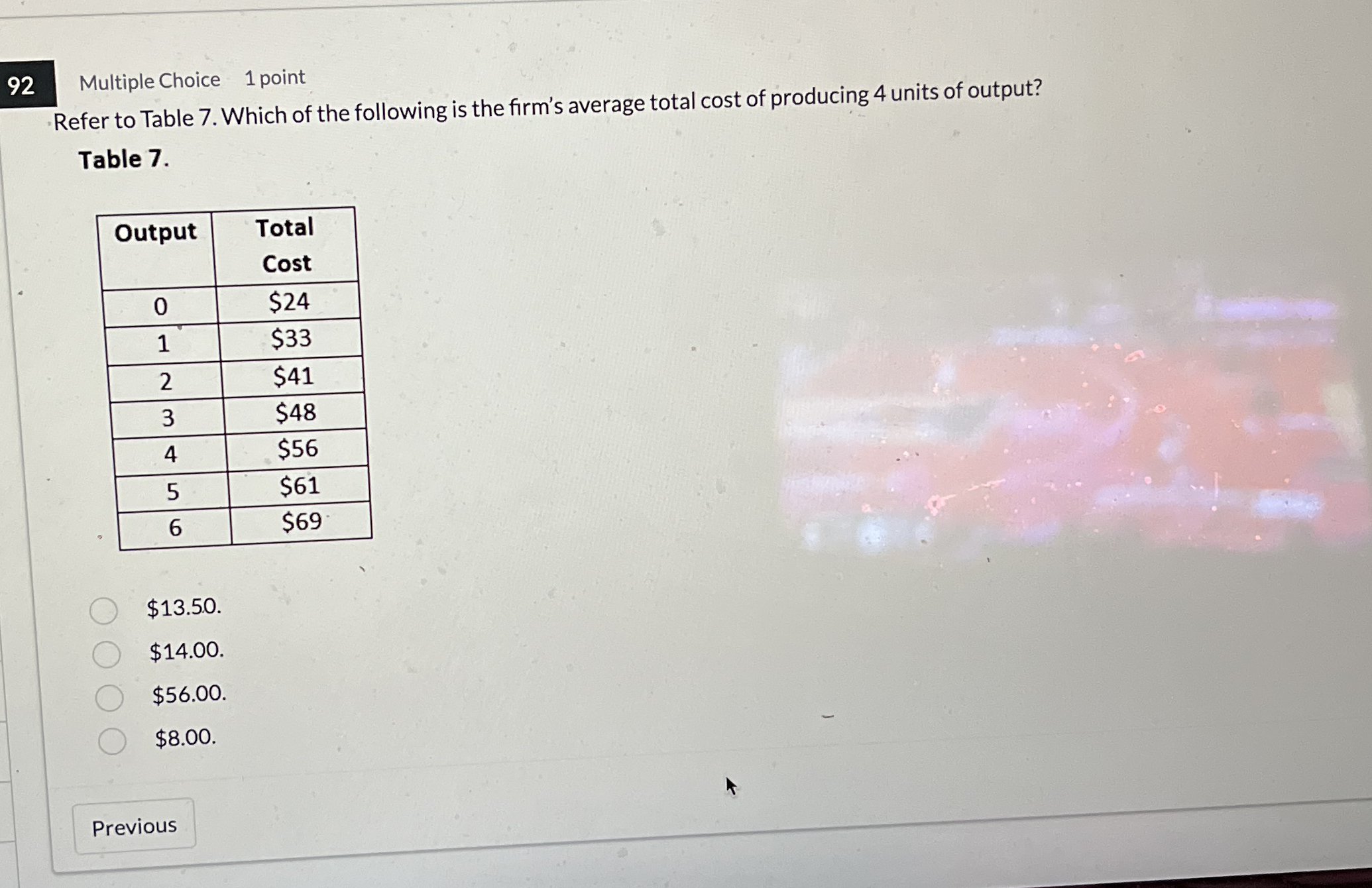 Solved 92Multiple Choice1 ﻿pointRefer to Table 7. ﻿Which of | Chegg.com