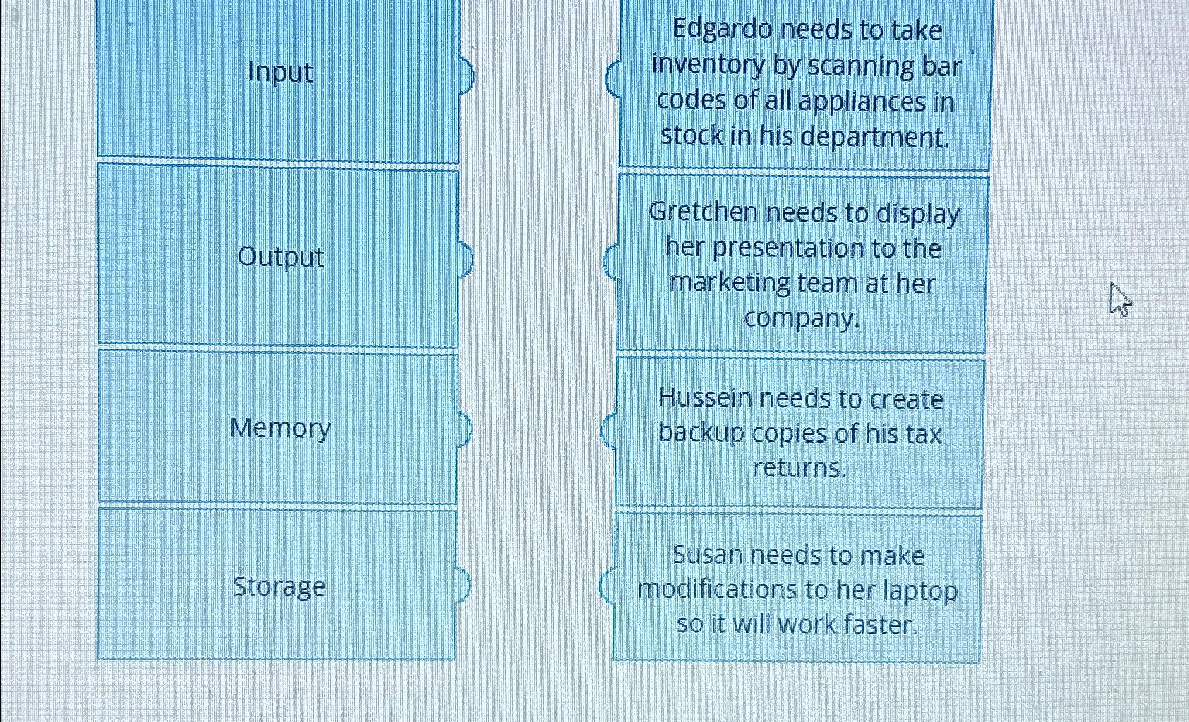 Solved Edgardo needs to take inventory by scanning bar codes | Chegg.com
