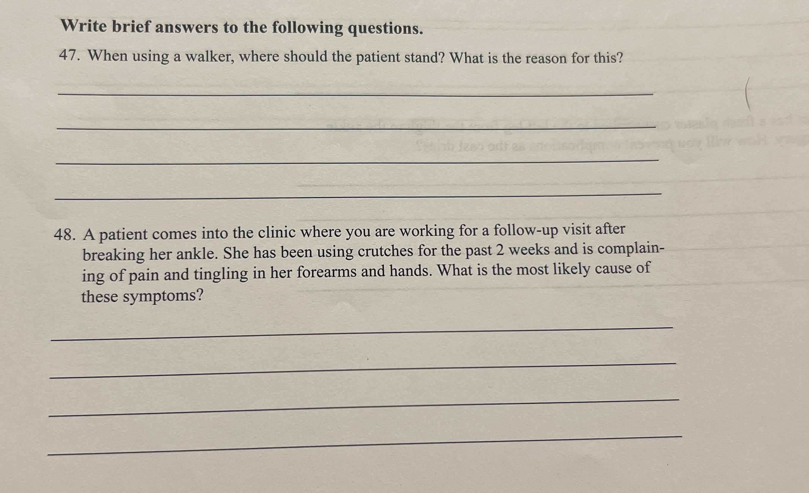 Solved Write brief answers to the following questions.47. | Chegg.com