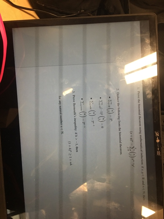 Solved Prove the binomial theorem using mathematical | Chegg.com
