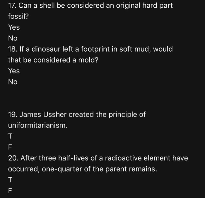 Solved 17. Can a shell be considered an original hard part | Chegg.com