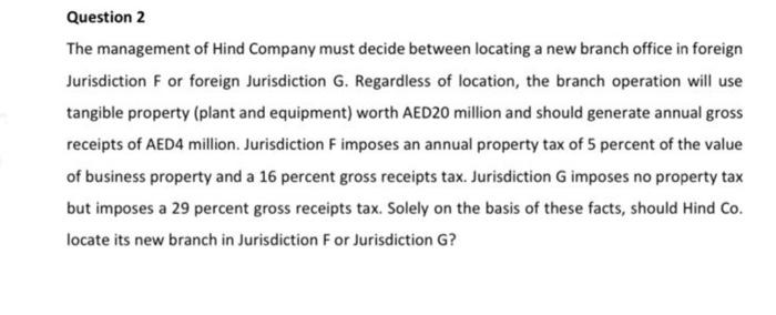 Solved The management of Hind Company must decide between | Chegg.com