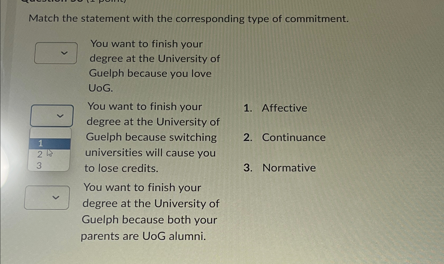 Solved Match the statement with the corresponding type of | Chegg.com