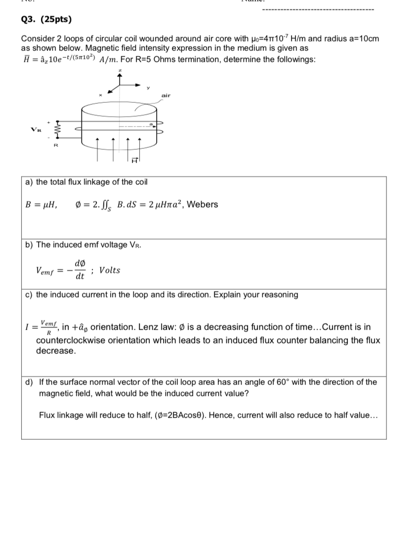 Solved Q3. (25pts)Consider 2 ﻿loops of circular coil wounded | Chegg.com